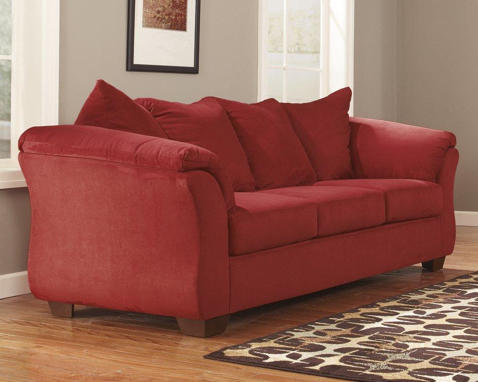 Red sofa ashley furniture store
